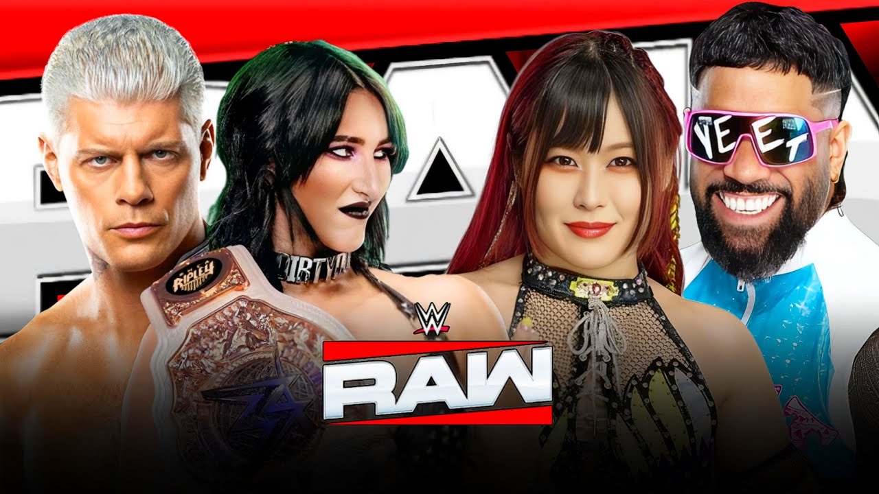 WWE | Rhea Ripley & Cody Rhodes vs Iyo Sky & Jey Uso Full Match | WWE ...