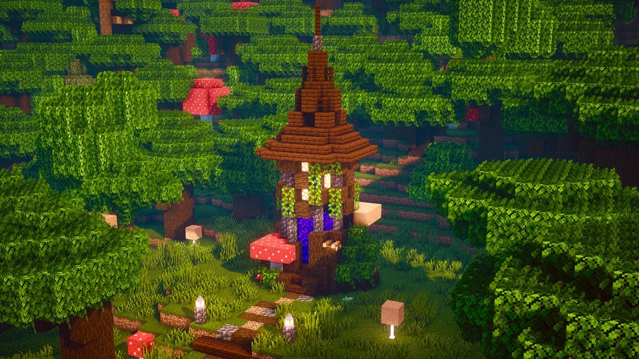 Minecraft | How to build a Dark Oak Nether Portal | Nether Portal ...