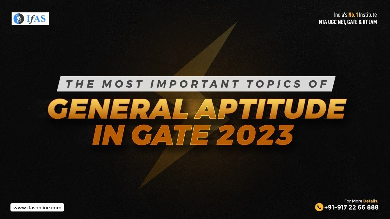 GATE General Aptitude Most Important Topics: 2023 - YouTube