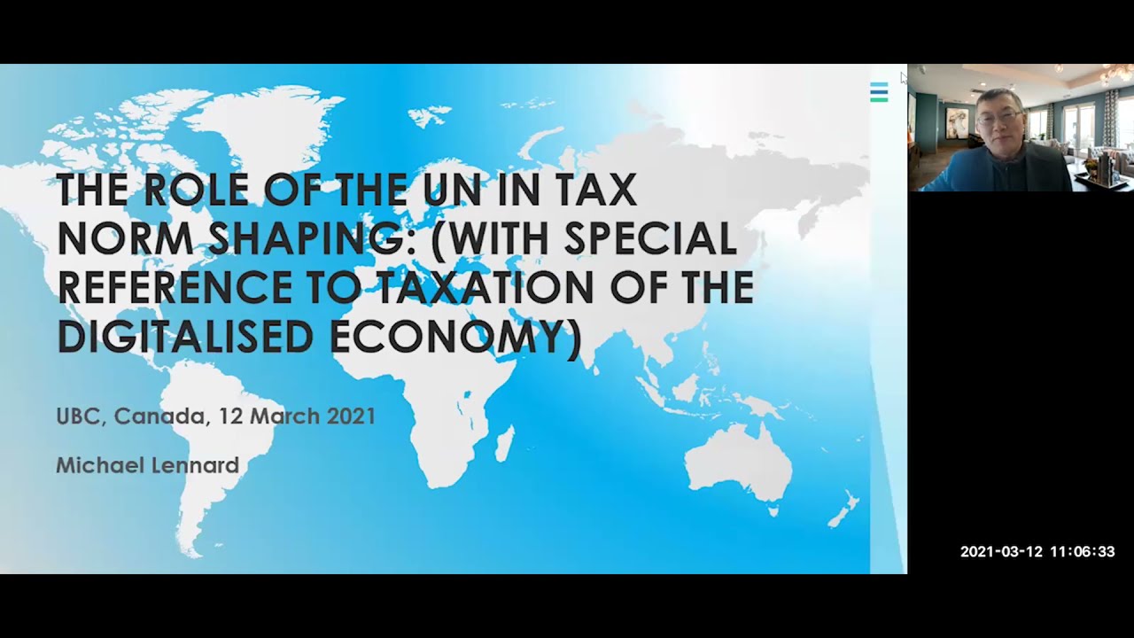 The Role of the United Nations in Tax Norm Shaping - YouTube