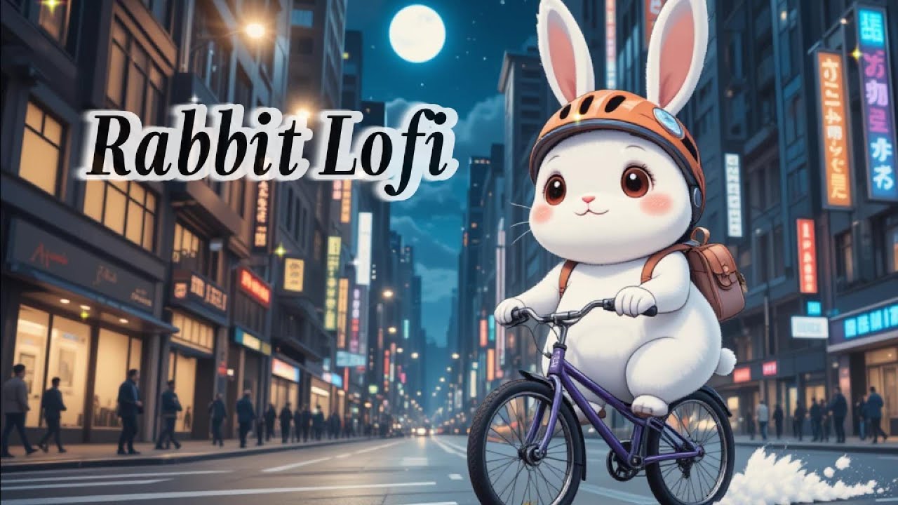 Midnight Rabbit chilling | Relaxing Lofi Beats for Study & Work 🌙📚🎶 ...