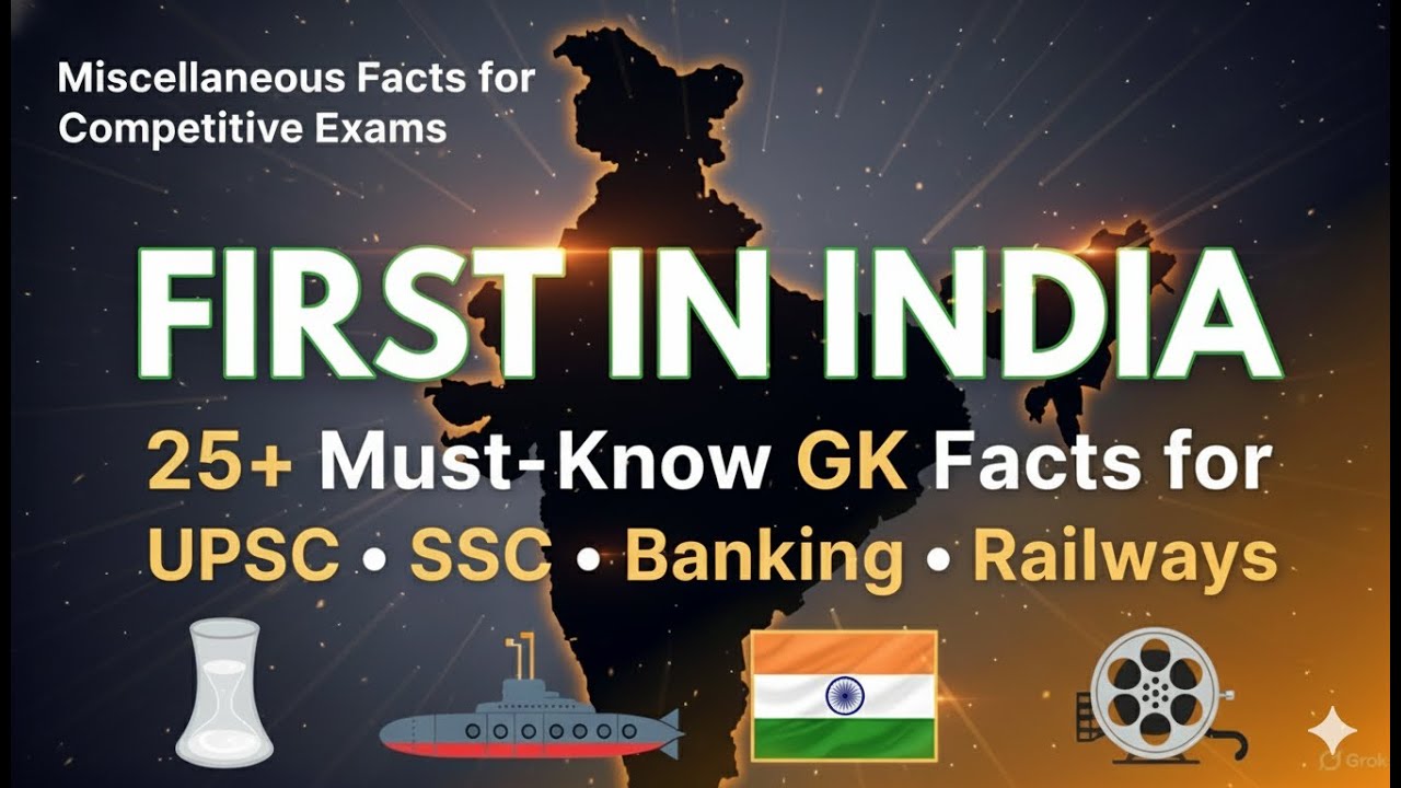 FIRST IN INDIA GK 2024-25 | 25+ Must-Know Facts for UPSC, SSC, Banking ...