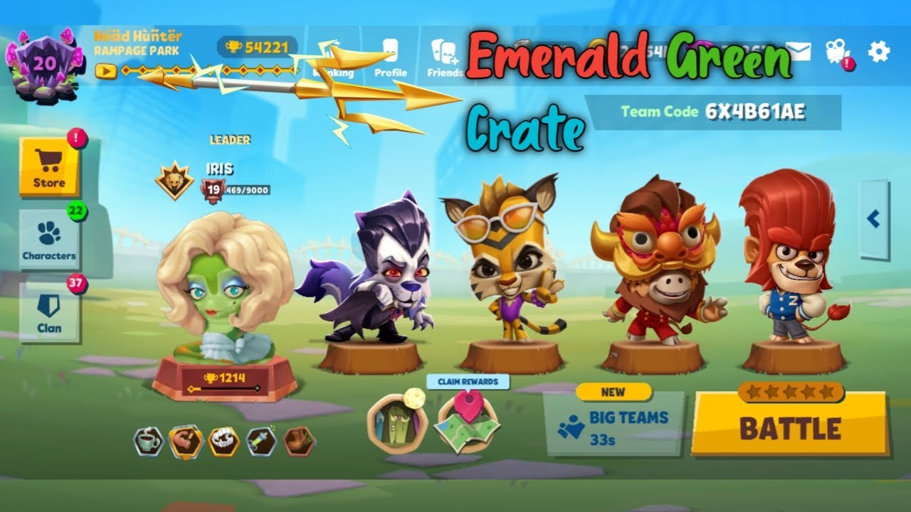 Zooba Squad Iris Jack Jade Buck Duke Bruce Paolo Earl Gameplay - YouTube