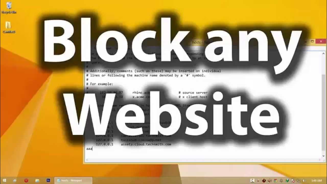 Edit Hosts File and Block any Website - YouTube