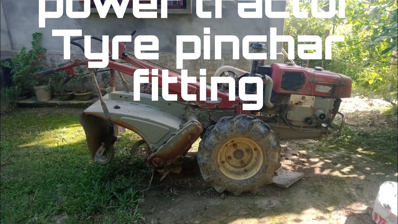 power tractor tyre puncture fitting - YouTube