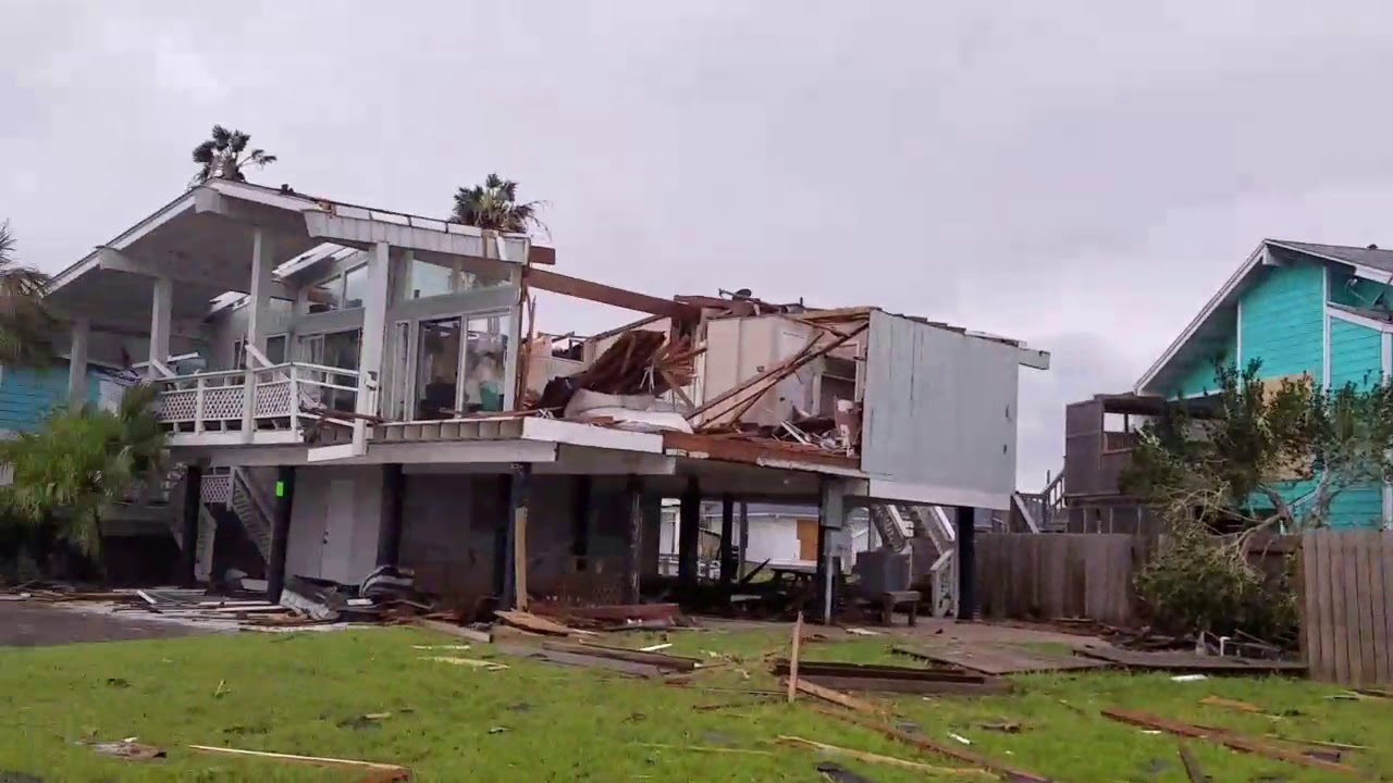 Catastrophic damage in Rockport,TX. Key Allegro Bay Shore Dr after ...