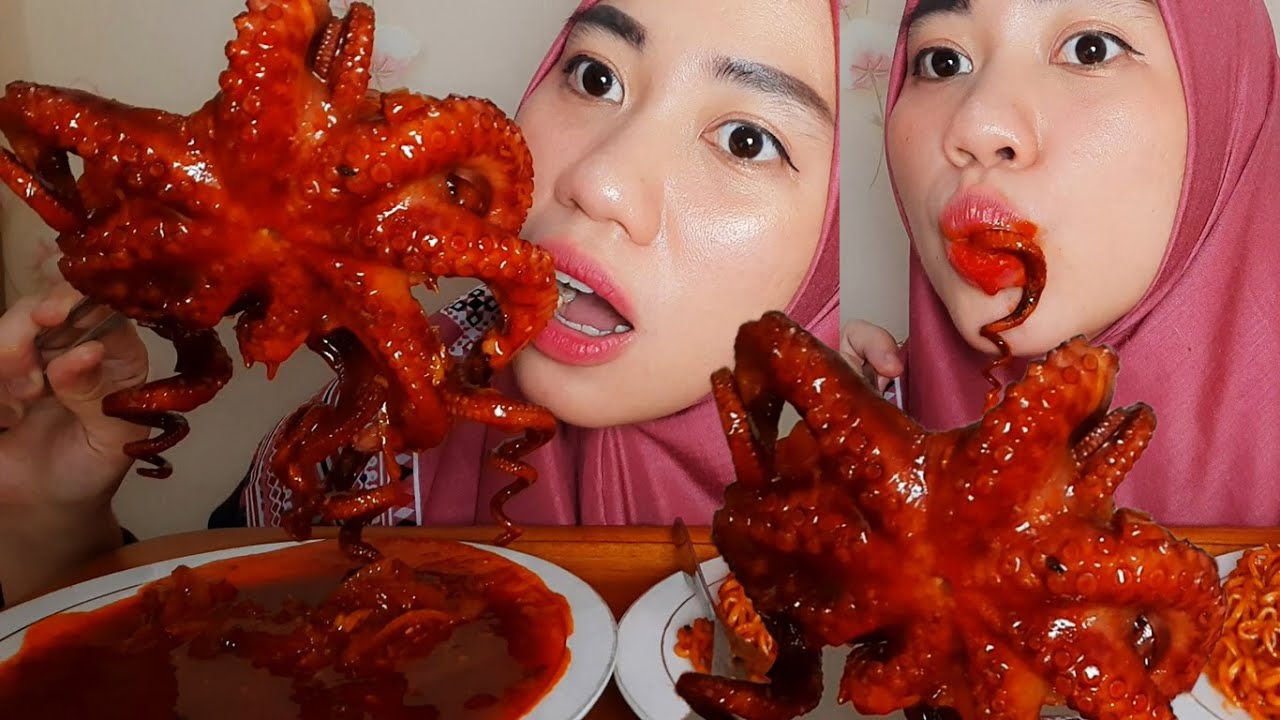 Mukbang Gurita Pedas Samyang Pedas Youtube