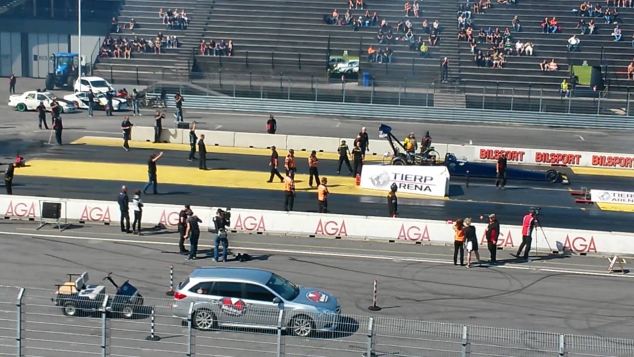 Top fuel dragster på tierp arena 2016 - YouTube