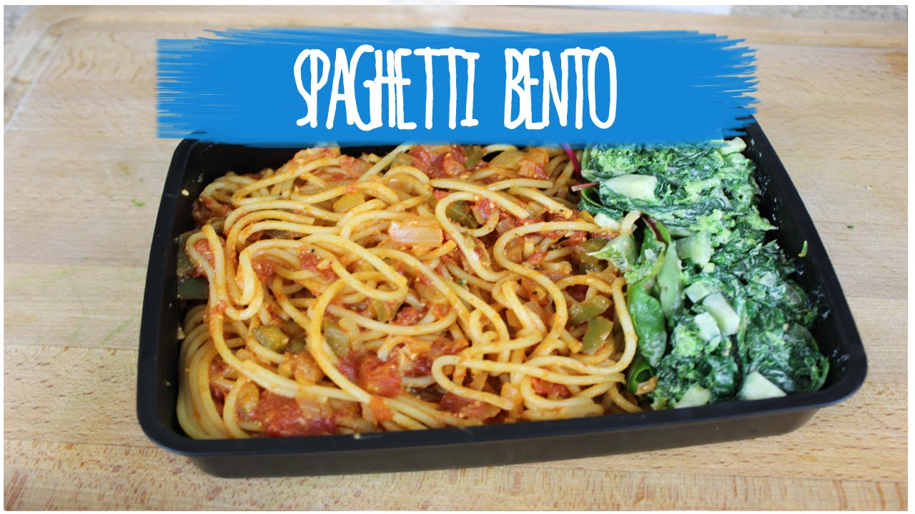Vegetable Spaghetti Bento | Vegetarian - YouTube