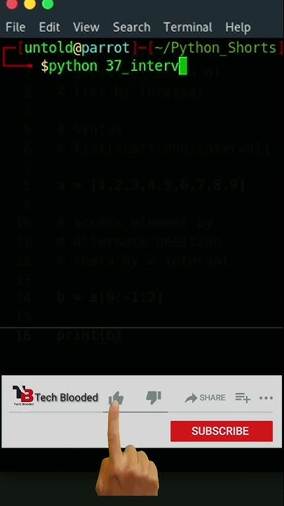 Python Program To Access List Elements By Interval | Python List | Tech Blooded | #Shorts - YouTube