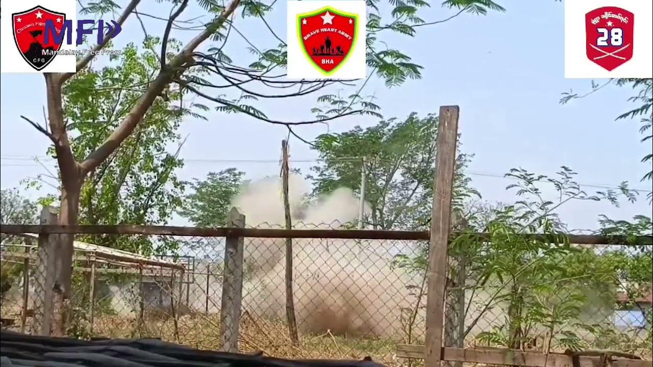 မုံရွာ မန္တလေး လမ်းမှာ စစ်အုပ်စု ကြေးနီသယ်ကားနဲ့ ဂျမ်မာကားတွေကို နှစ