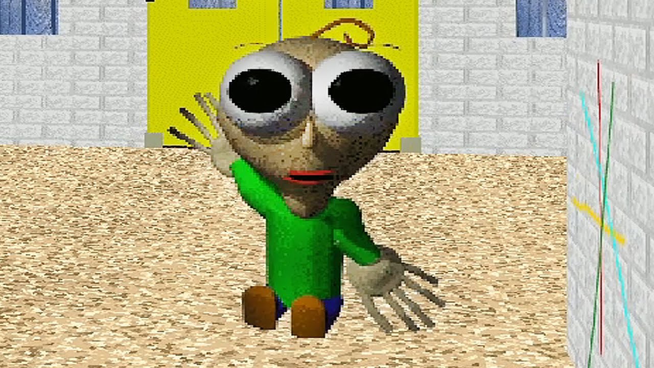 Baldi is a baby mod and you are trapped in his preschool - YouTube