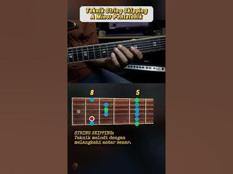 Latihan Teknik Gitar String Skipping A Minor Pentatonik #tutorialgitar #belajargitar - YouTube