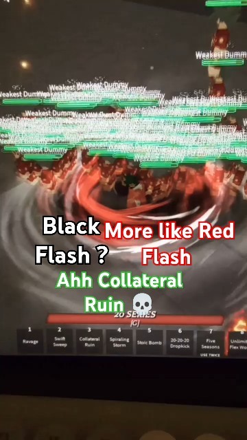 "Black Flash? More like Red Flash" ahh collateral Ruin 💀 #kj #tsb # ...