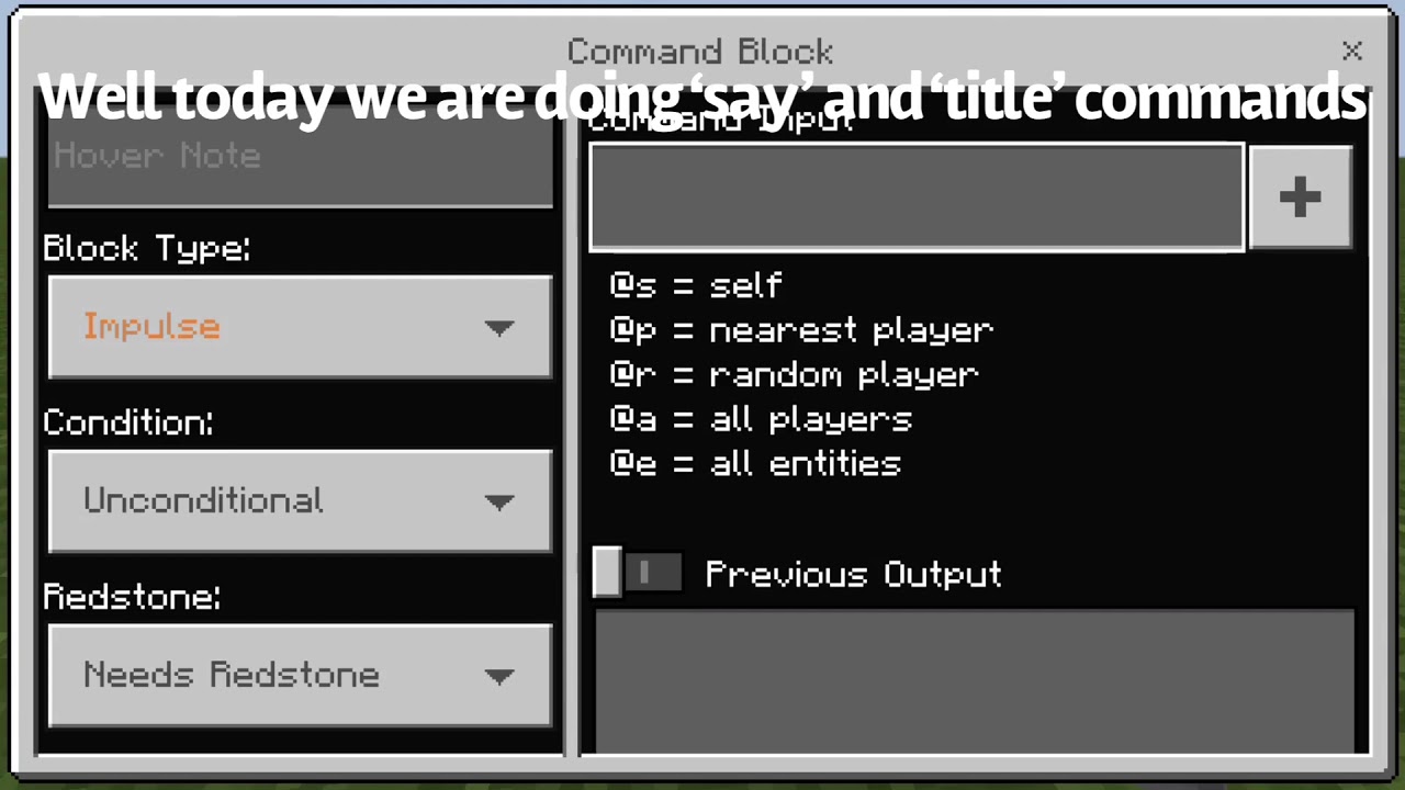 How to use ‘say’ and ‘title’ commands in Minecraft bedrock edition ...