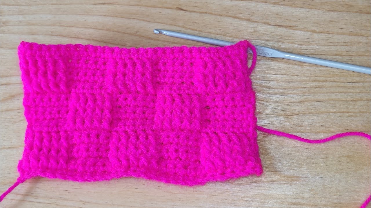 Amazing pattern CHESS plain crochet - YouTube