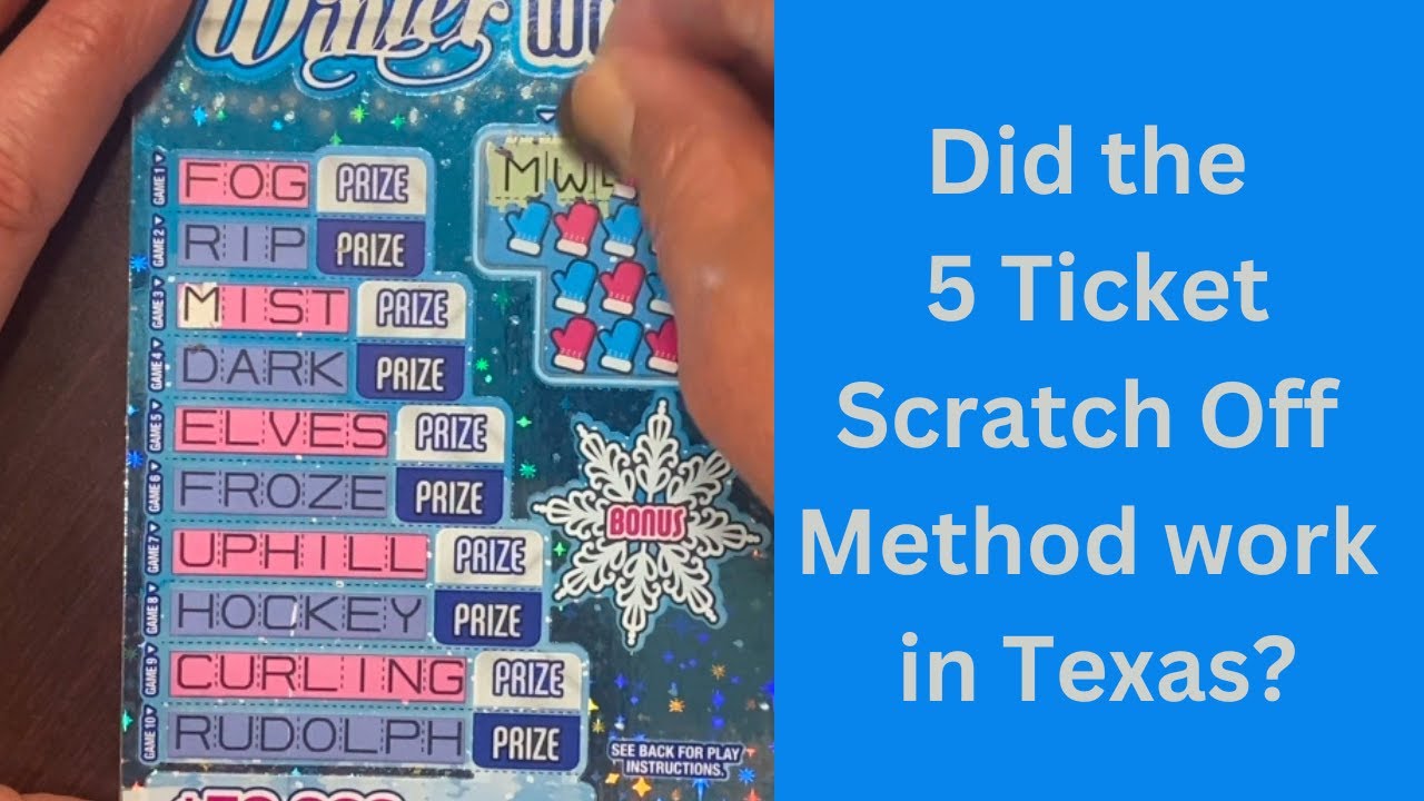 Texas Lottery Scratch Off Tickets trying the 5 ticket method - YouTube