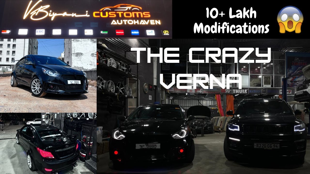 10+ Lakhs Modifications in Hyundai Verna 😱 | Black Beauty 🖤 - YouTube