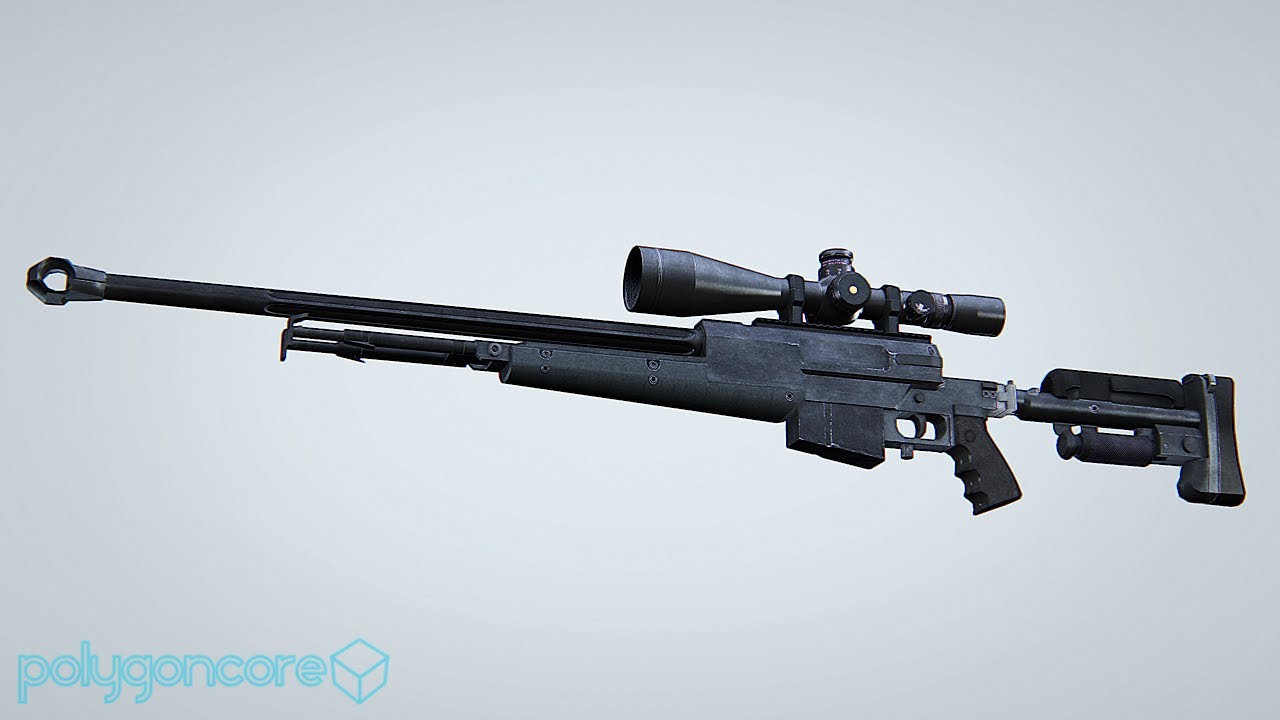 PGM 338 rifle with Leupold Mark 8 scope - 3D model render - YouTube