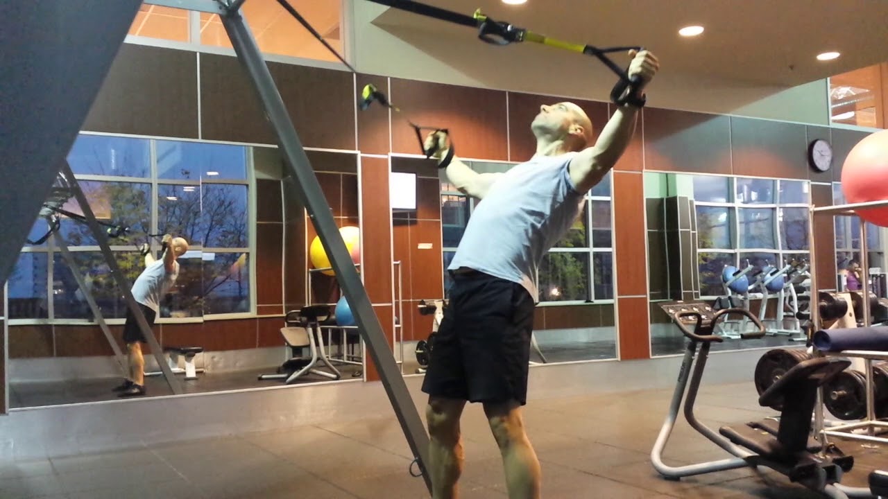 TRX Biceps Curls supersetted with TRX Y's - YouTube