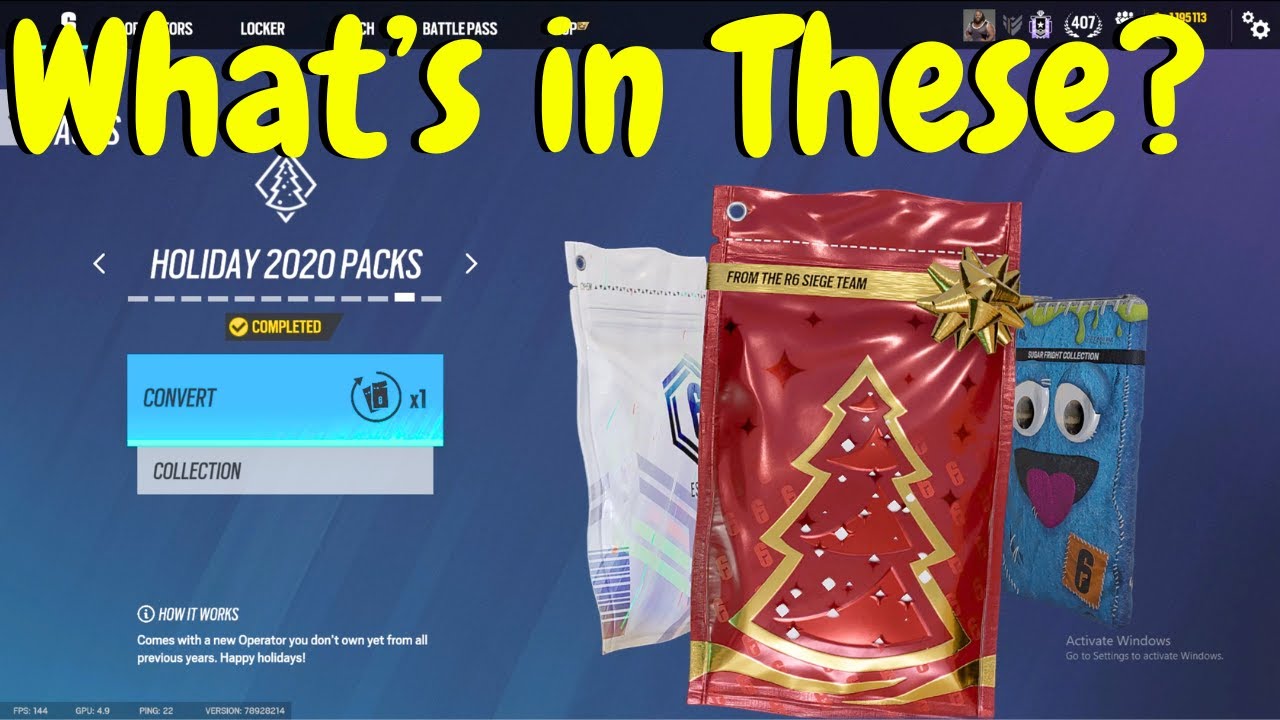 Opening 5 Year Old Packs in Rainbow Six Siege - YouTube