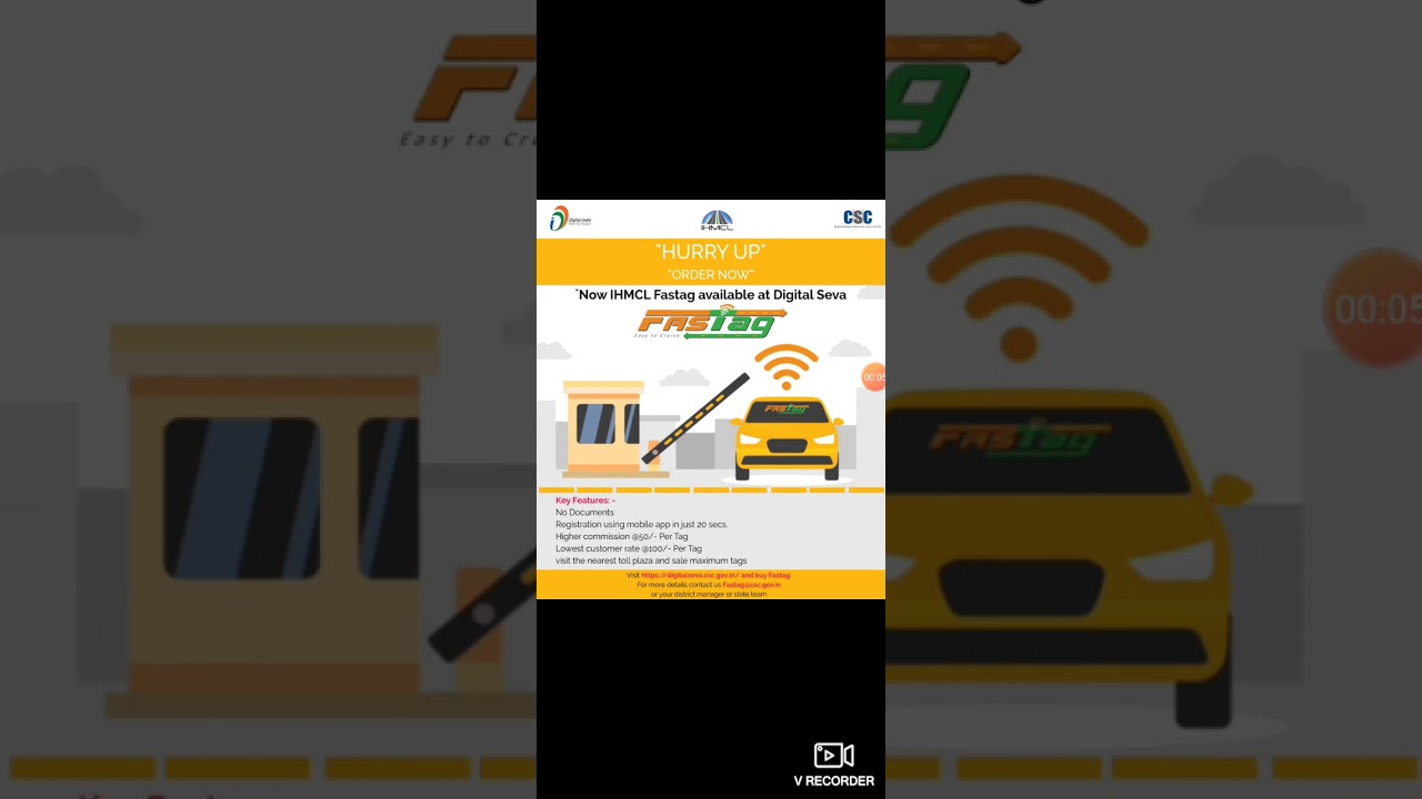 IHMCL FASTAG ORDER LIVE PROCESS FROM CSC PORTAL - YouTube