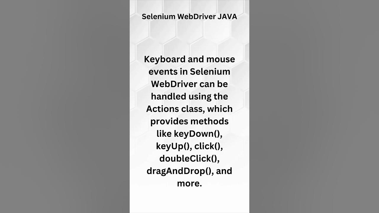 Selenium Web Driver Java Tips Seleniumwebdriver Java Testautomation Youtube