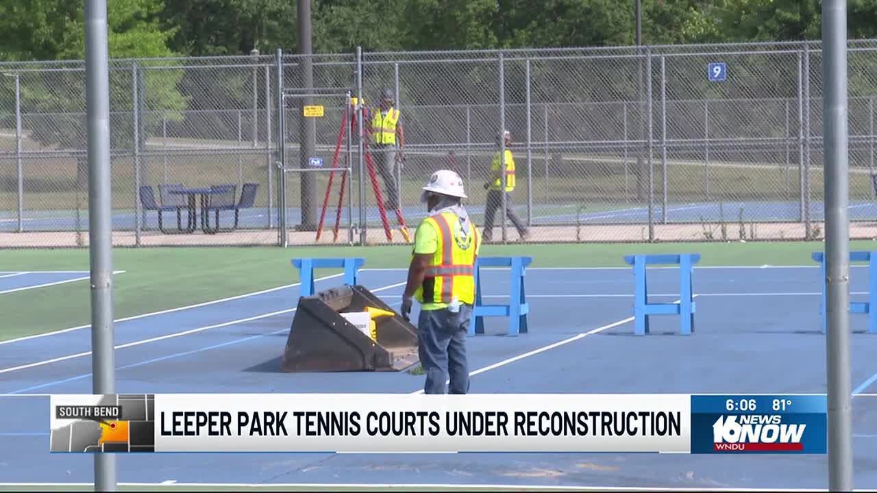 Reconstruction of Leeper Park tennis courts gets underway - YouTube
