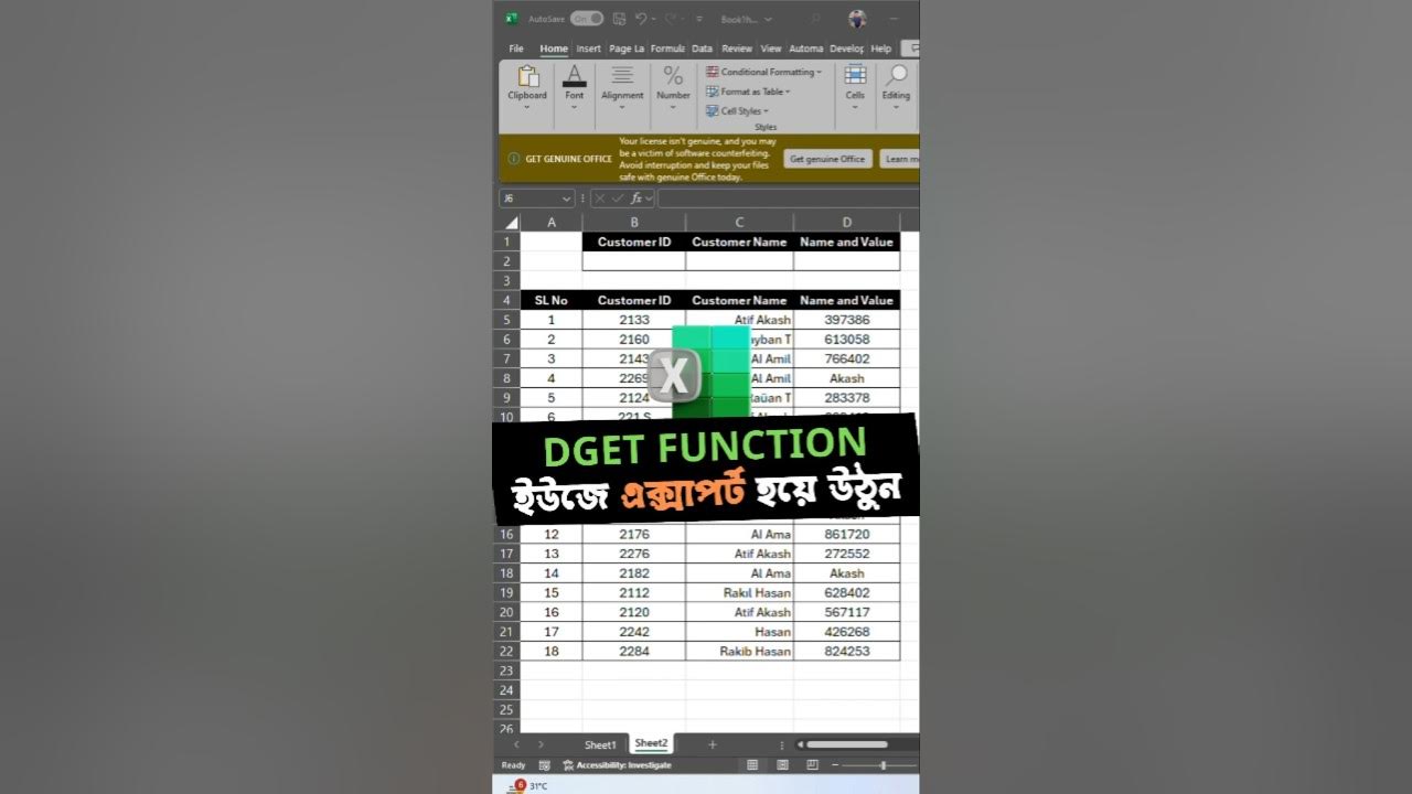 Master the DGET Function in Excel Become a Data Analysis Expert with This Step-by-Step Guide 🚀 ...