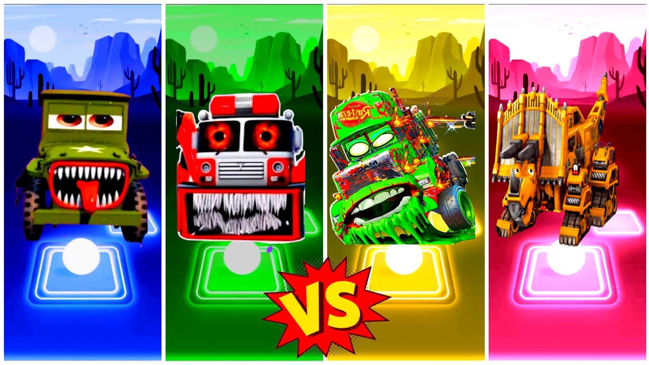 Lighting McQueen Eater 🆚 McQueen Eater 🆚 McQueen Yellow Eater 🆚 McQueen ...