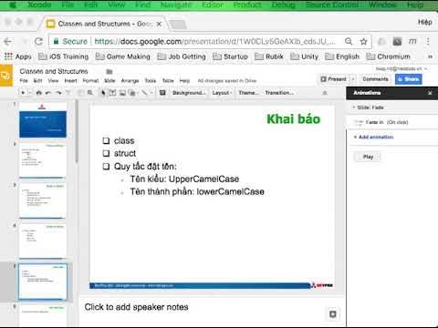 Bài 7: Swift: Class & Struct, Property, Method, Subscript. - YouTube
