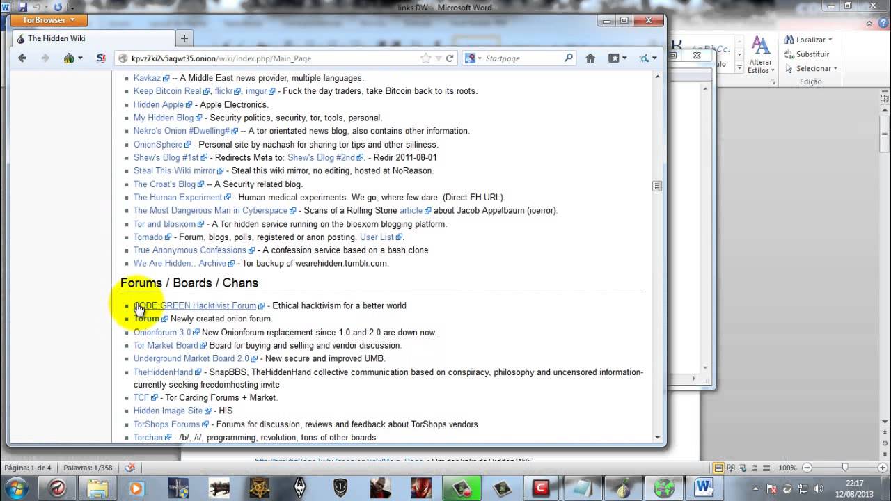 conhecendo o Hidden wiki (Deep Web) - YouTube