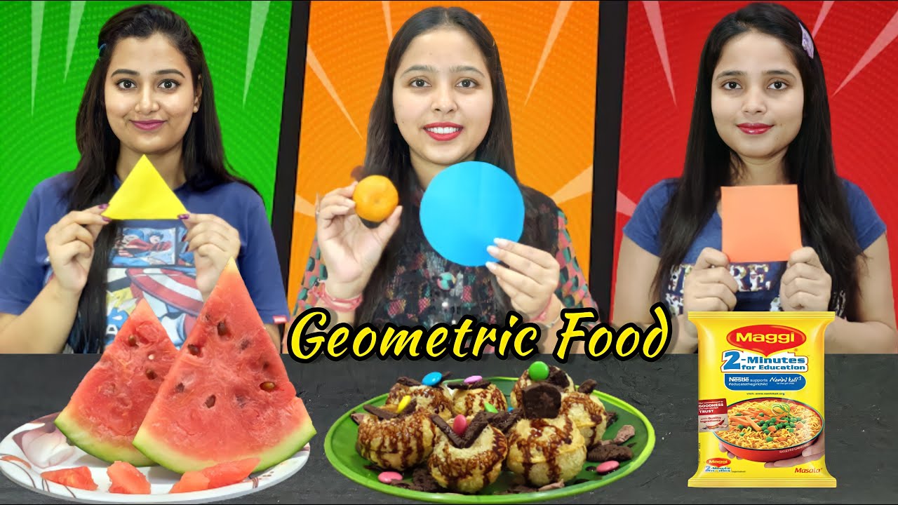 Geometry Shaped Food Challenge | Quirky Lifestyle - YouTube