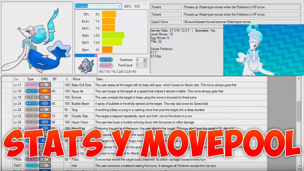 STATS y MOVEPOOL de POKÉMON INICIALES - DECIDUEYE, INCINEROAR ...