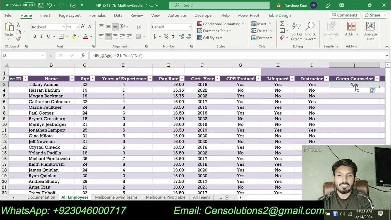 Excel Module 7 SAM Project B Brevard County Swim Clubs | Excel Module 7 ...