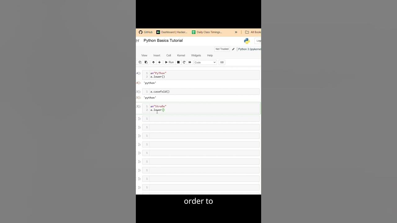 🚀 Python String Methods: lower() vs casefold() – What’s the Difference? #shorts #python - YouTube