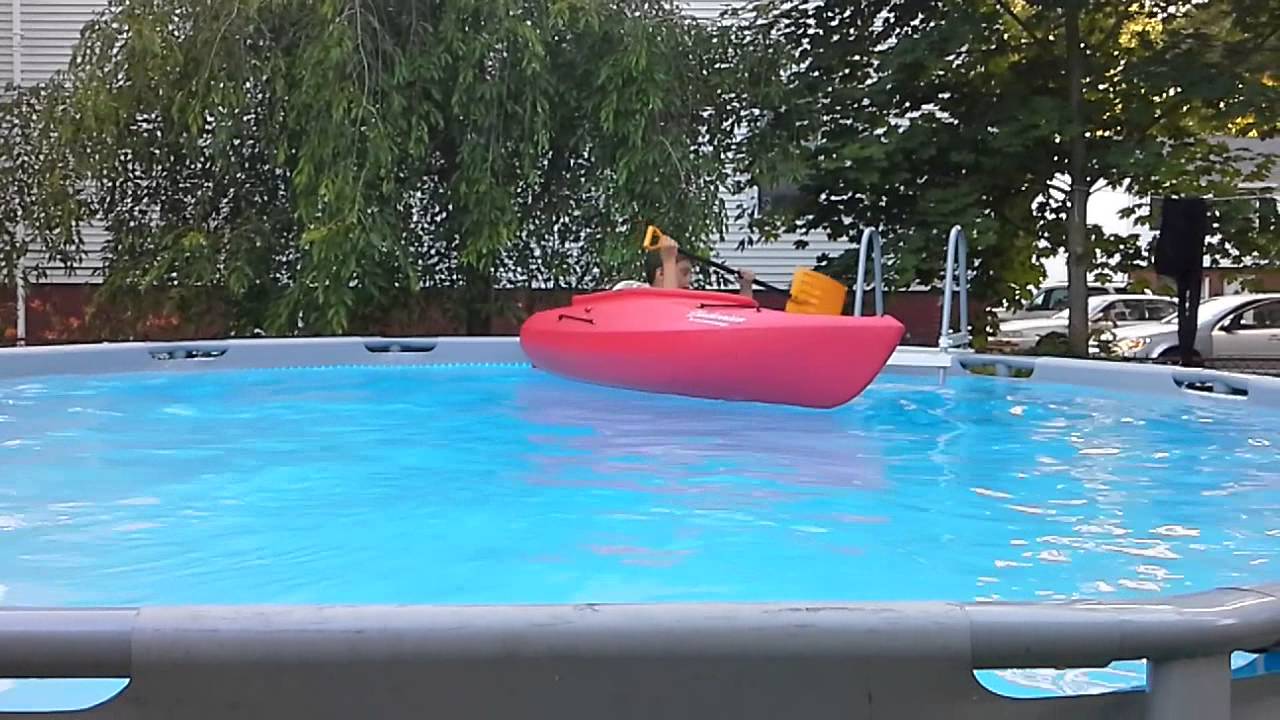 Kayaking in a pool - YouTube