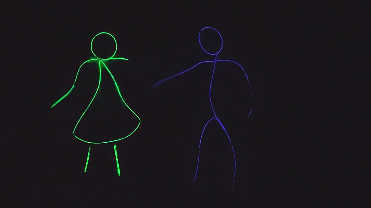 Pixie et Mina - Neon glow sticks dance - YouTube