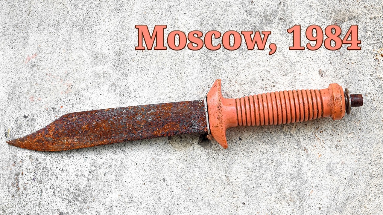 Restoration Soviet Outdoor Knife - 1984's - YouTube