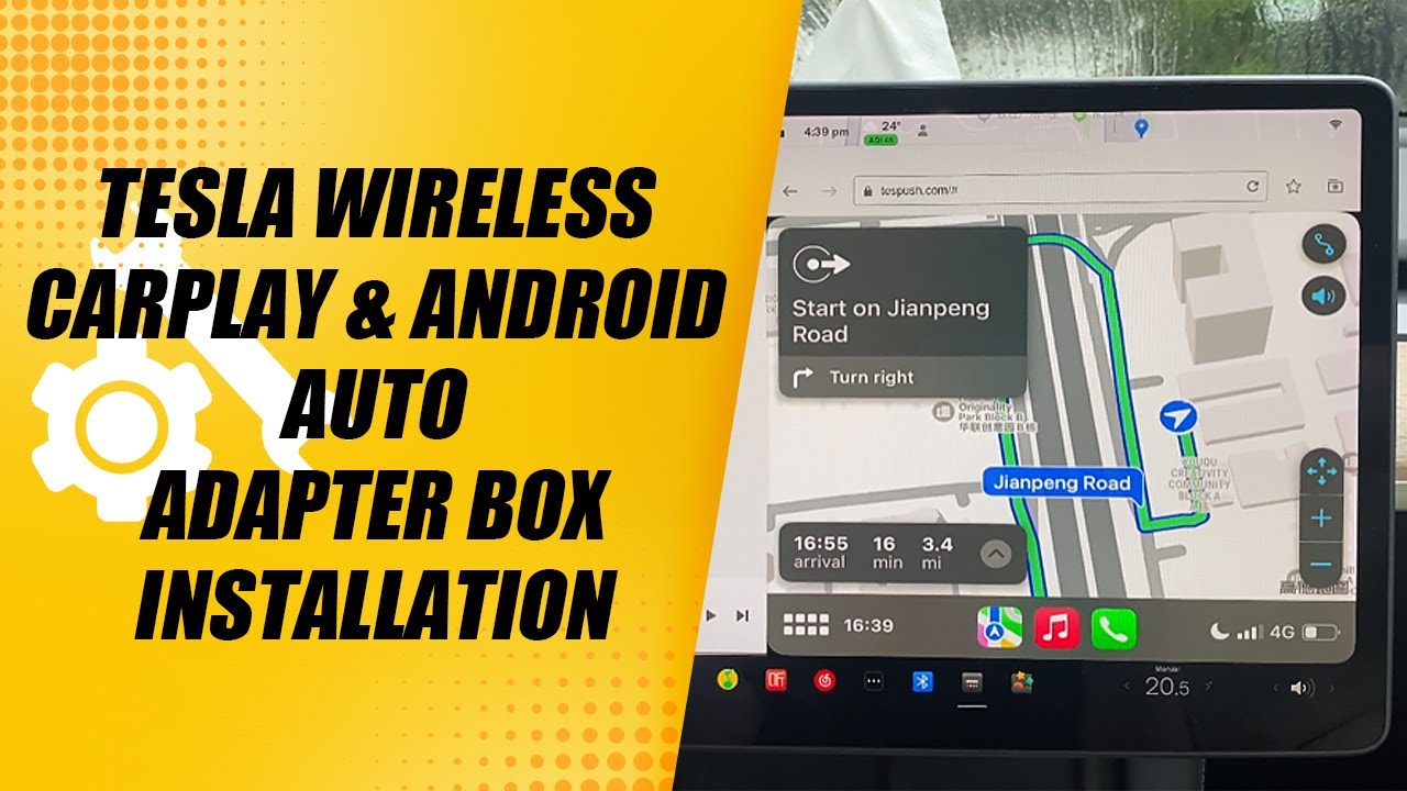 Tesla Wireless CarPlay & Android Auto Adapter Box Installation - YouTube