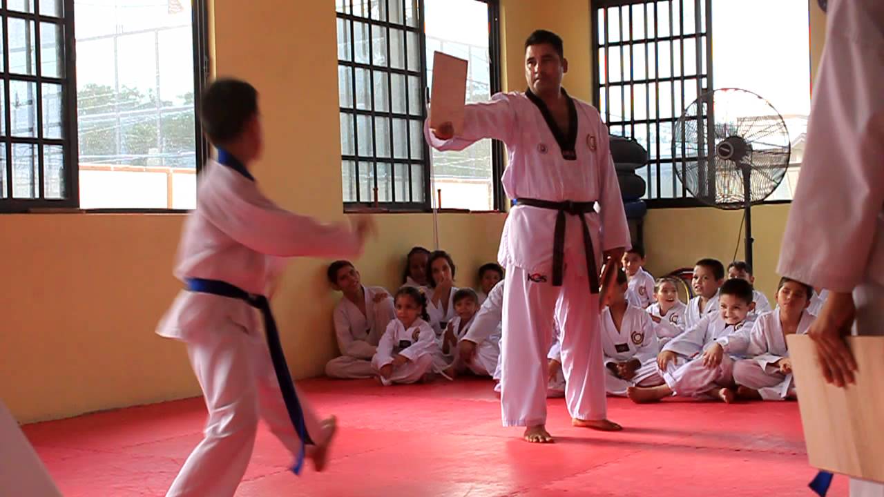 Tae kwon do Rompimiento de tablas - YouTube