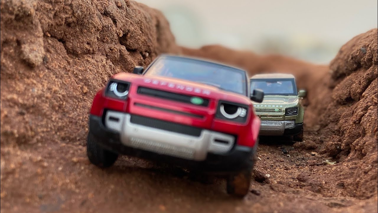 Mini Land Rover Defender | Off-roading | Diecast Model Cars Unboxing ...