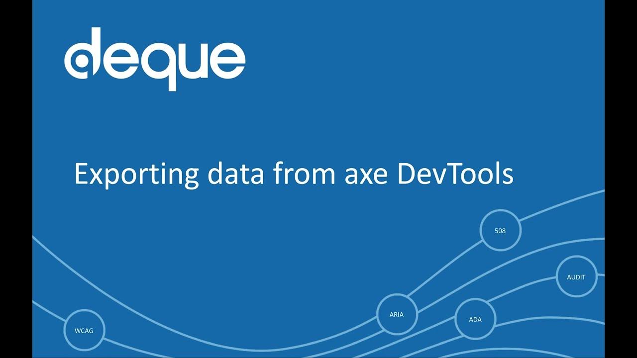 Export feature - axe DevTools Extension - YouTube