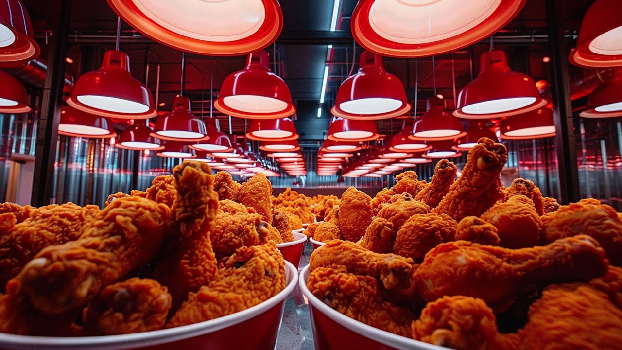 Fried Chicken Factory Process - How KFC’s Iconic Fried Chicken is Made ...
