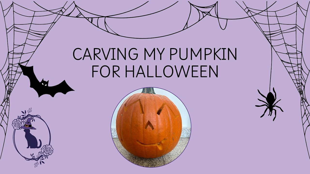 Carve my Halloween pumpkin with me! - YouTube