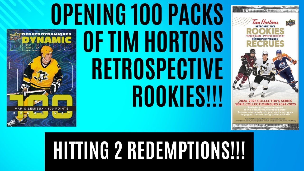 🏒🍁Opening 100 Packs of 2024-25 Upper Deck Tim Hortons Retrospective ...