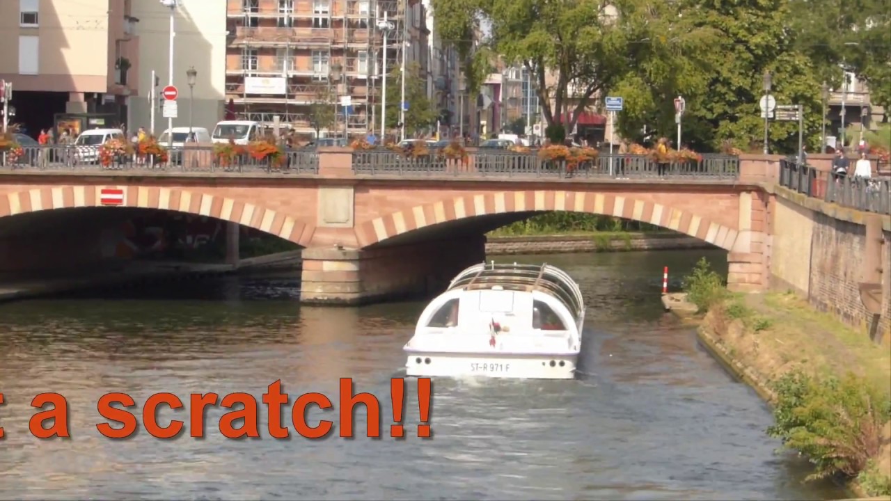 Strasbourg - Tourist cruiser going through one of the locks. - YouTube