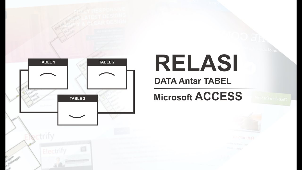 Tutorial Relasi Data - Ms Access - YouTube