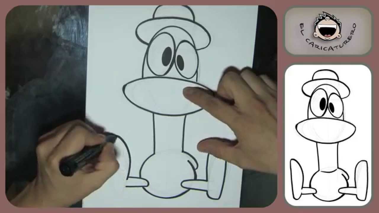Cómo dibujar Pato Pocoyó - How to draw Duck Pocoyo - YouTube
