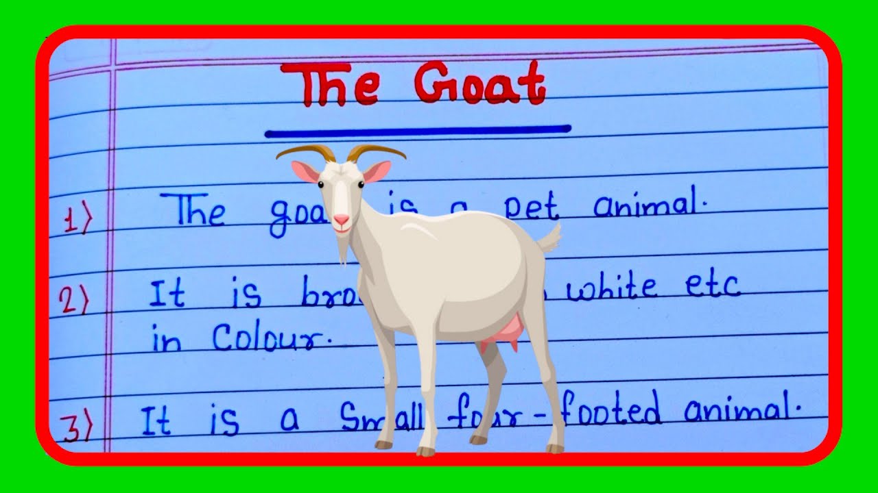 10 lines Essay on Goat in English/Bakri Par Nibandh English Mein/बकरी ...